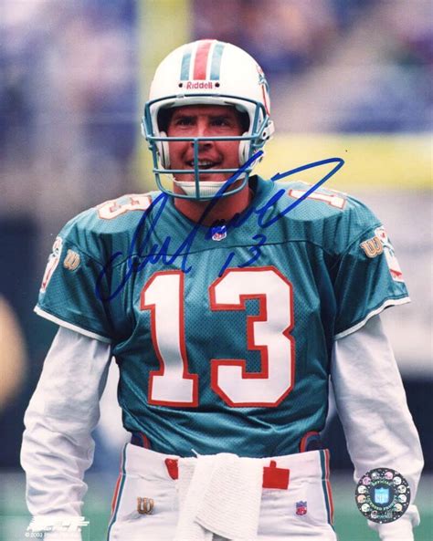 Dan Marino Signed Miami Dolphins Teal Jersey Close Up 8×10 Photo