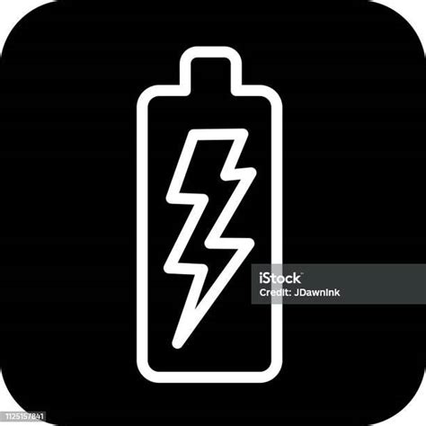 번개 볼트와 배터리 충전 표시기 플랫 간단한 개요 라인 아트 디자인 아이콘 단순함에 대한 스톡 벡터 아트 및 기타 이미지 단순함 디자인 라인아트 Istock