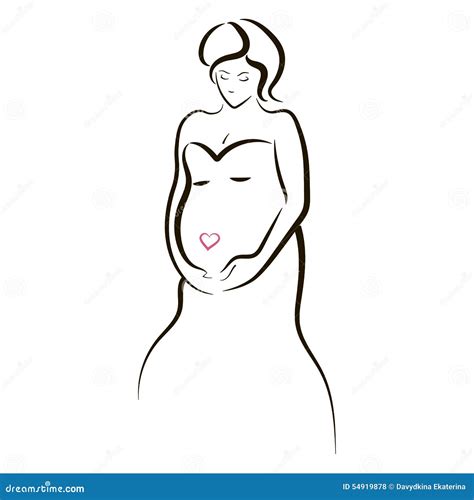 Pregnant Girl In Yoga Pose Vector Cartoon 78048030