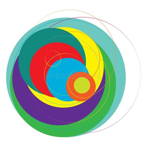 Abstract Artistic Random Colorful Concentric Radial Radiating