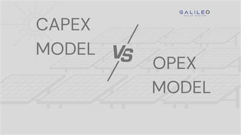 Capex Vs Opex Model In Solar Projects
