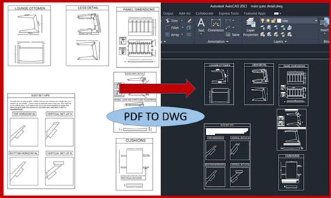 Convert Sketch Blueprint Pdf  Into Cad Dwg Autocad By