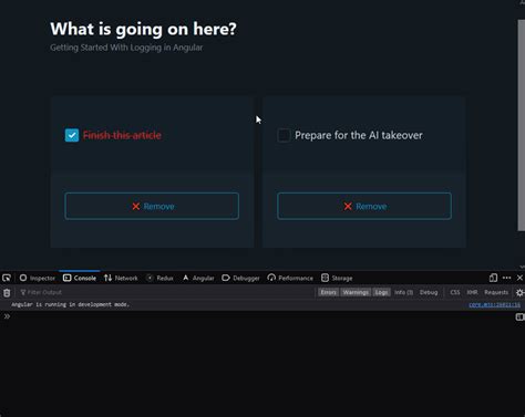 What Is Going On Here Getting Started With Logging In Angular DEV Community