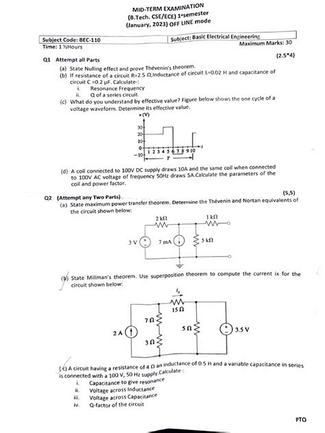 291eamid Cse Ece 23 Pdf Inductor Electrical Network