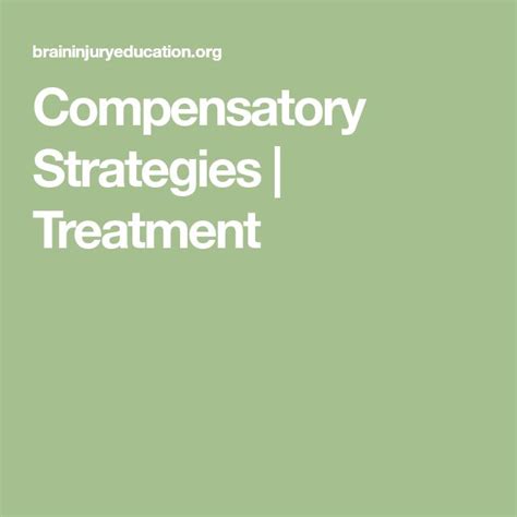 Compensatory Strategies Treatment Speech Therapy Resources Cognitive Activities Speech