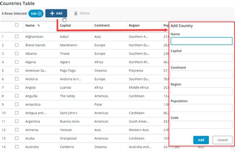 Adding And Deleting Rows On The Grid