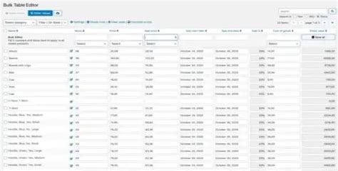 Bulk Table Editor For WooCommerce 2 5 8 Clube GPL