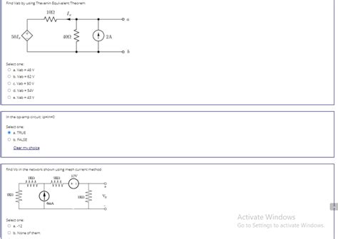 Solved Find Vab By Using Thevenin Equivalent Theorem I Chegg Com
