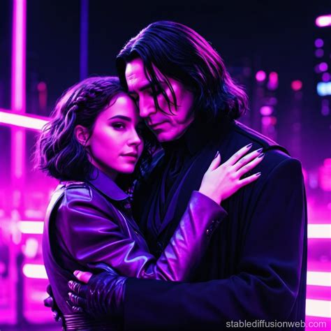 Hermione Granger And Severus Snape Embrace Stable Diffusion Online