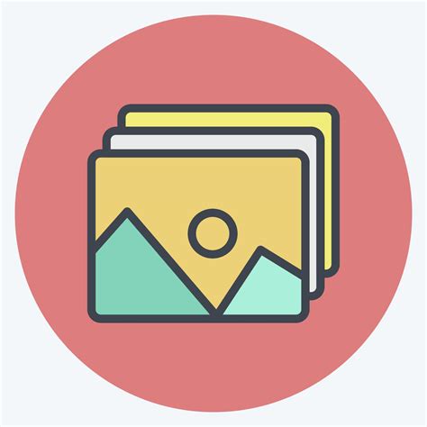 Icon Photos Suitable For Art Symbol Color Mate Style Simple Design