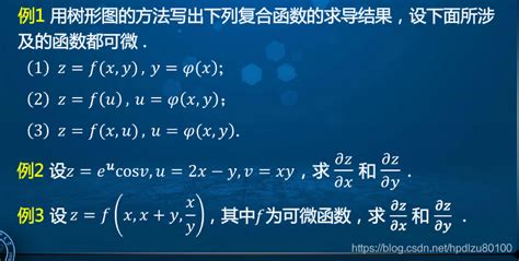 高等数学学习笔记——第六十七讲——多元复合函数的偏导数 沿线相乘分线相加 csdn博客