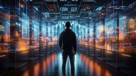Businessman Playing About Ai Machine Learning On Virtual Screen With
