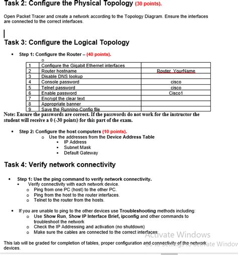 Task Configure The Physical Topology Points Chegg