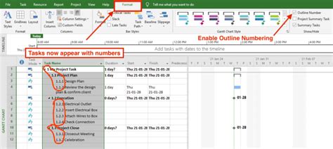 How To Show Task Numbers In Microsoft Project Tactical Project Manager