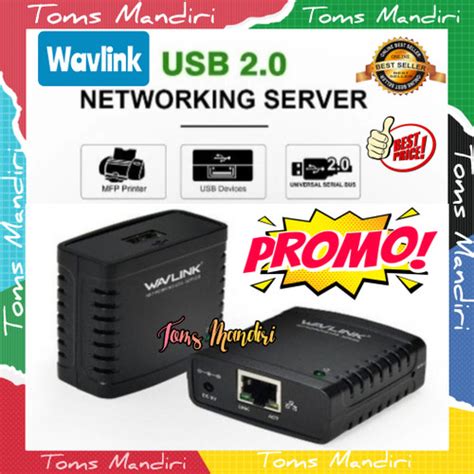 Jual Print Server Wavlink Mbps Ethernet TO USB Sharing Printer Jakarta Barat Toms