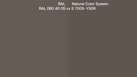 Ral Ral 060 40 05 Vs Natural Color System S 7005 Y50r Side By Side