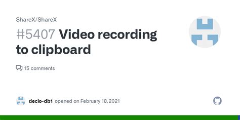 video recording to clipboard · issue 5407 · sharex sharex · github