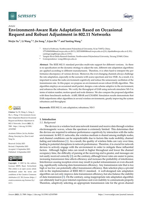 pdf environment aware rate adaptation based on occasional request and
