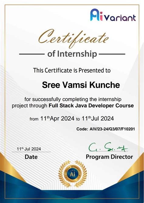 Sree Vamsi Kunche On Linkedin Fullstackdevelopment Javadeveloper Techjourney Careermilestone