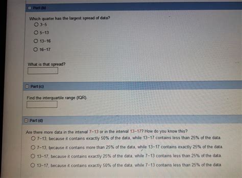 Solved Consider The Following Box Plot 35 13 16 17 O Part