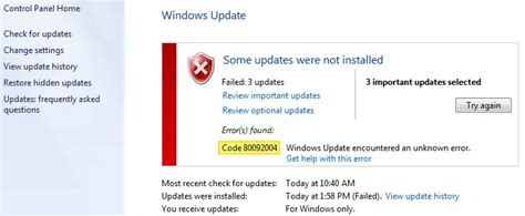 Windows Update Error 0x80092004 In Windows 7 Winhelponline