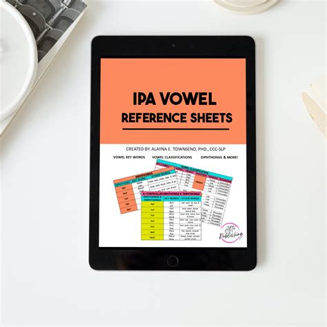 Phonetic Vowel Cheat Sheet Phonetics Vowel Charts Ipa Vowel Printables Speech Therapy