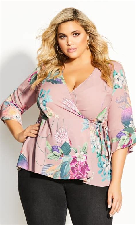 Plus Size Wrap Tops Wrap Around Tops Yours Clothing