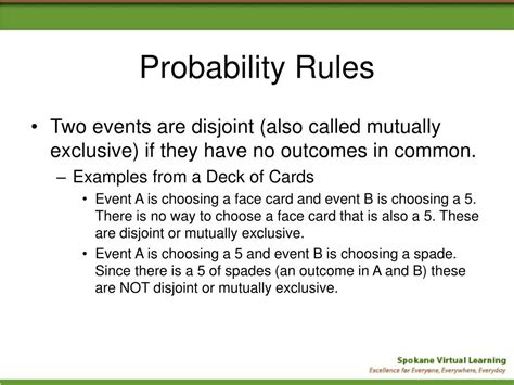 Ppt Complements Disjoint Events And The Addition Rule Powerpoint