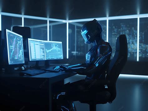 Intelligent Robot Computer Room Data Network Information Advertising