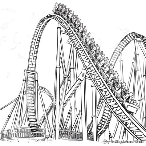Free Coloring Pages Roller Coaster 2025