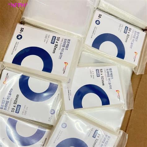 Ckfr 50pcs Korea Card Sleeves Clear Acid Free Cpp Hard 3 Inch Photocard