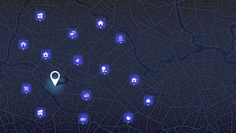 추상지도 도시입니다 위치 시스템이 있는 여러 목적지 마을로 이동하기 위한 방향 표시입니다 위치 시스템 여행을 위한 도시 지도 경로 거리 데이터 경로 회전