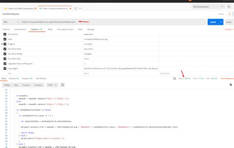 Go Making Get Request From A Page Given Same Parameters As Browser Is