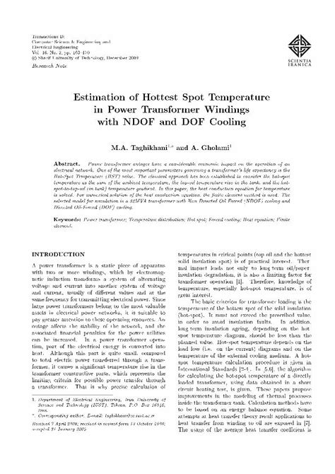 Pdf Estimation Of Hottest Spot Temperature In Power Article3281