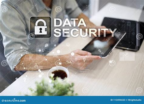 Data Protection And Cyber Security Concept On The Virtual Screen Stock Image Image Of Access