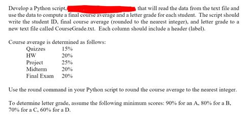 Solved I Am Not Sure How To Create This Python Script It Chegg Com