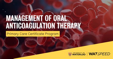 Management Of Oral Anticoagulation Therapy Watspeed University Of Waterloo