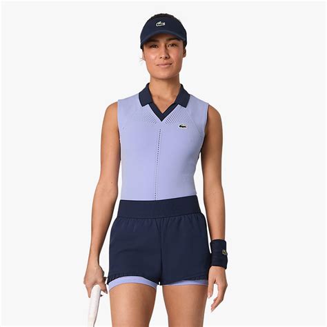 Polo De Tenis De Punto Elástico Sin Mangas Para Mujer All Polos Novedades 2026 Lacoste