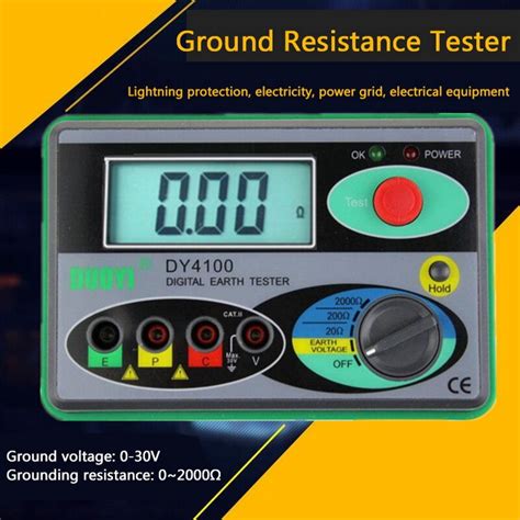 0 2000 Ohm Digital Earth Ground Resistance Tester Vicedeal