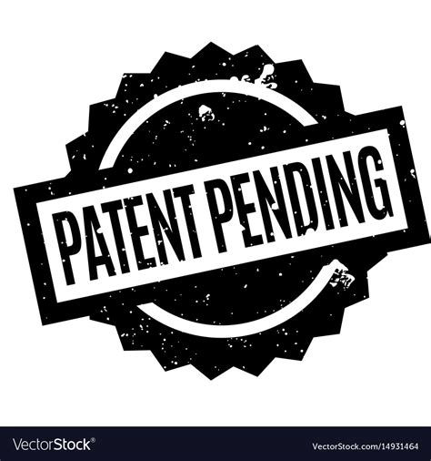 Patent Pending Rubber Stamp Royalty Free Vector Image