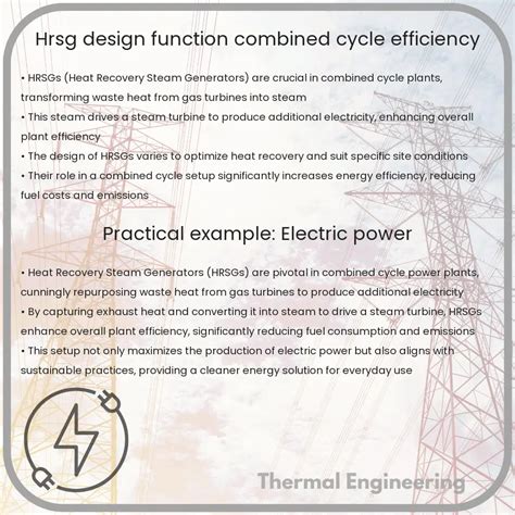 hrsg design function combined cycle efficiency