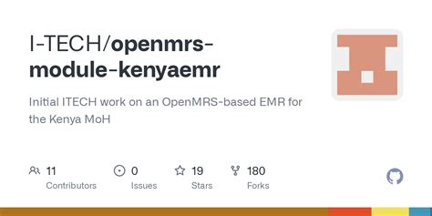github i tech openmrs module kenyaemr initial itech work on an
