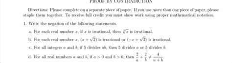 Solved For Each Conditional Statement Write The Chegg