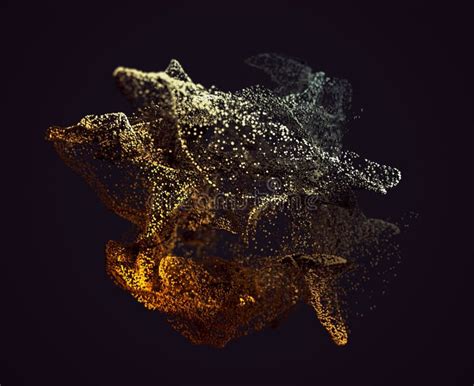 Abstract 3d Rendering Of Flying Particles Stock Illustration Illustration Of Banner