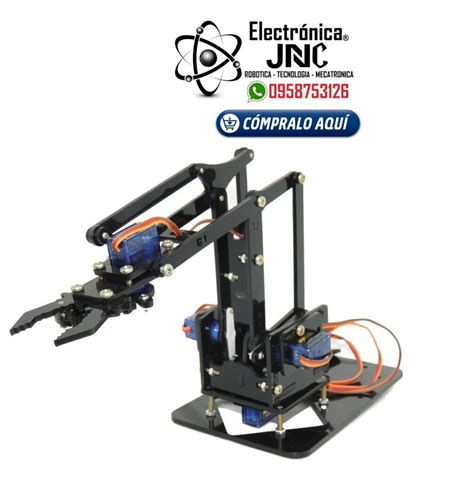 Brazo Robótico Acrílico Diy Electronica Jnc