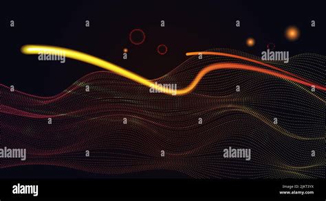 Sparkle Dust Glowing Light Effect With Energy Circles Vector Illustration Dynamic Motion