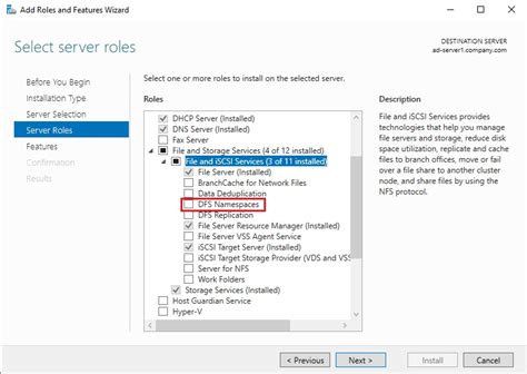 hướng dẫn cài đặt và cấu hình dfs namespaces trong windows server 2022