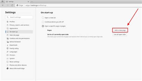 How To Change Start Page In Microsoft Edge