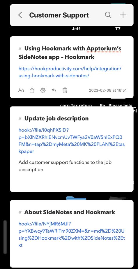 using hookmark with apptorium s sidenotes app hookmark