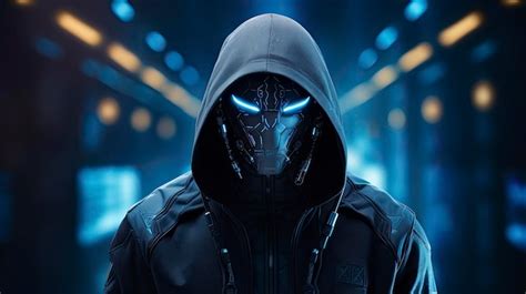 Premium Ai Image Binary Intrigue Anonymous Robotic Hacker Concept Of